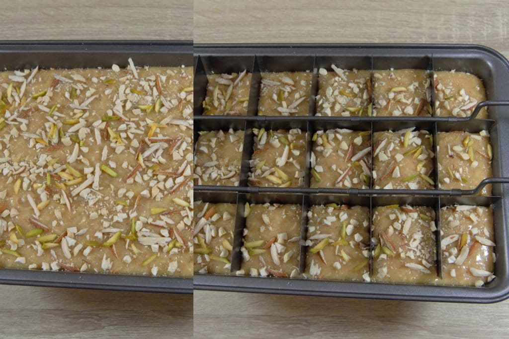 7 Cup Burfi Recipe (Seven Cup Cake) - Flavours Treat