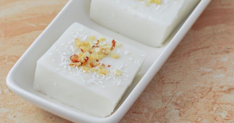 Homemade Coconut Pudding (Eggless and Dairy-free) - Flavours Treat