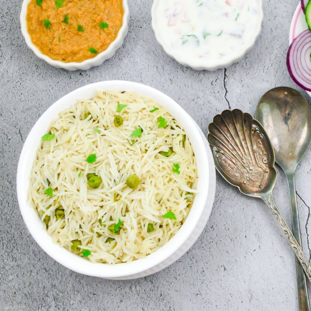 Green Peas Pulao (Matar Pulao Recipe) - Flavours Treat