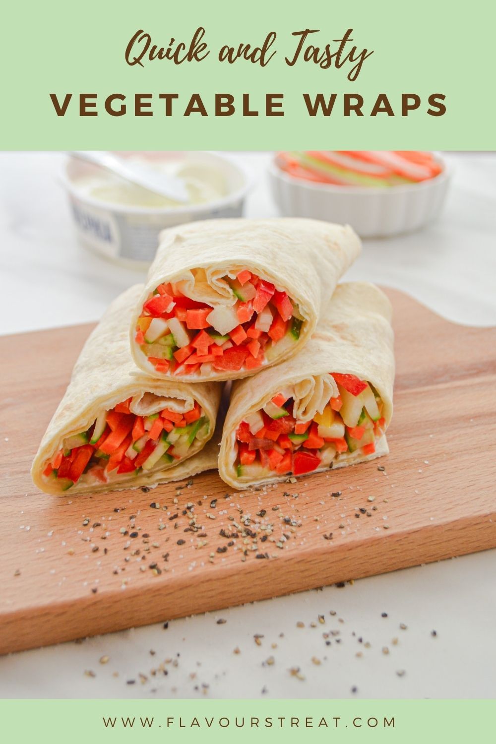 Vegetarian Tortilla Wraps Recipe - Flavours Treat