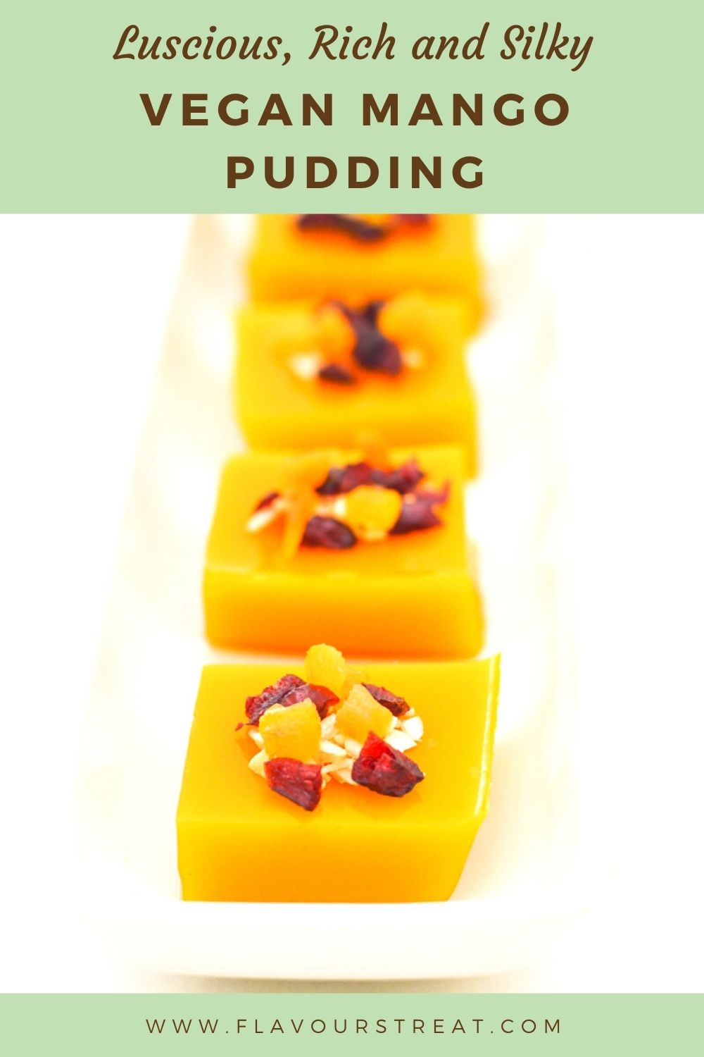 4 Ingredient Mango Pudding (Eggless and Dairy Free) - Flavours Treat