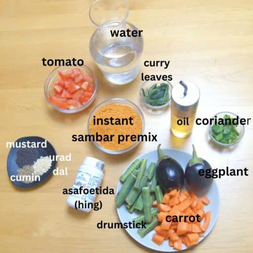 Instant Vegetable Sambar - Instantpot and Stovetop - Flavours Treat