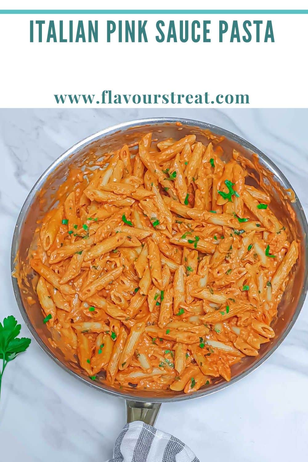 Italian Pink Sauce Pasta Recipe - Flavours Treat