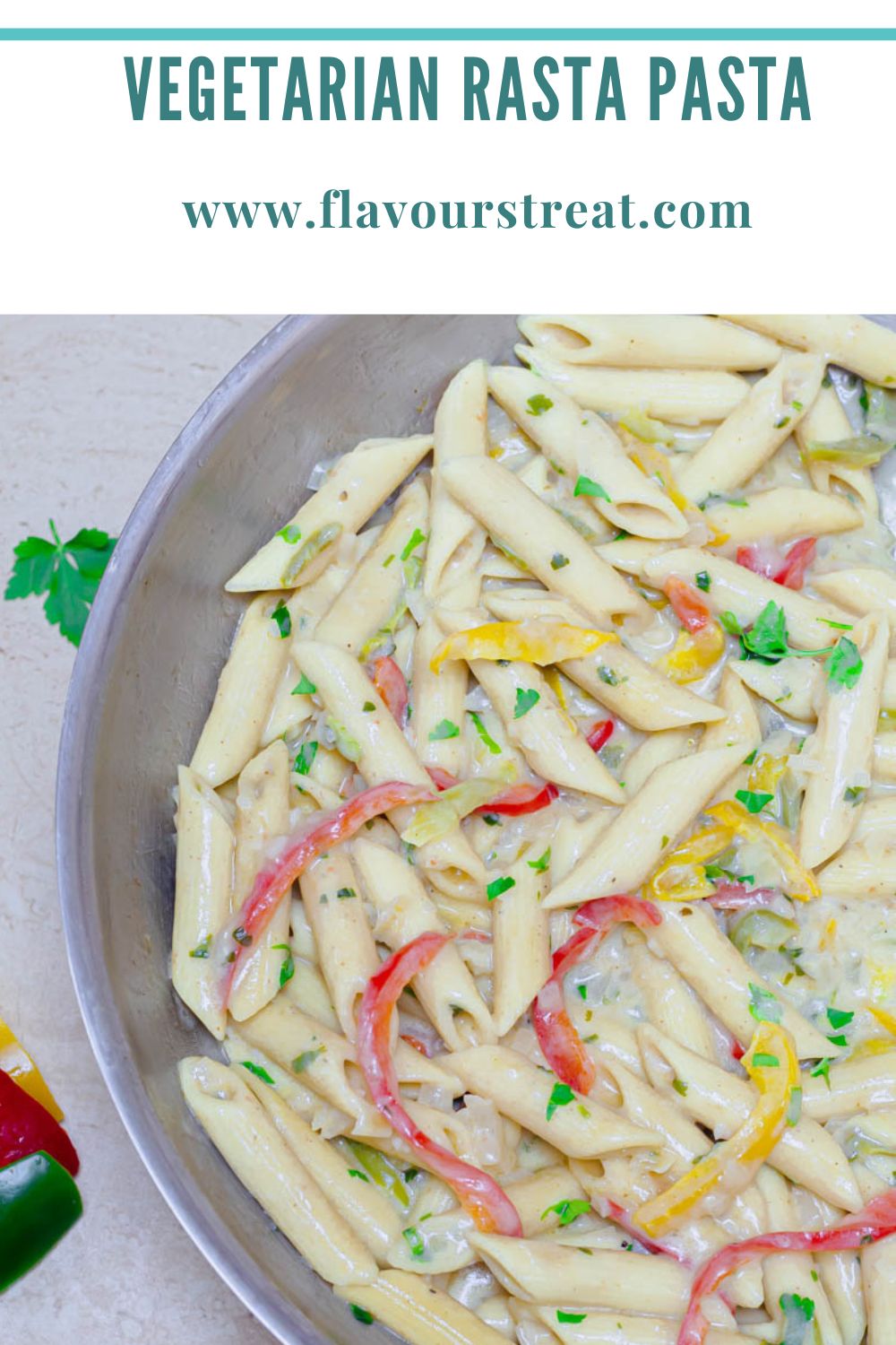 Easy Vegetarian Rasta Pasta Recipe - Flavours Treat