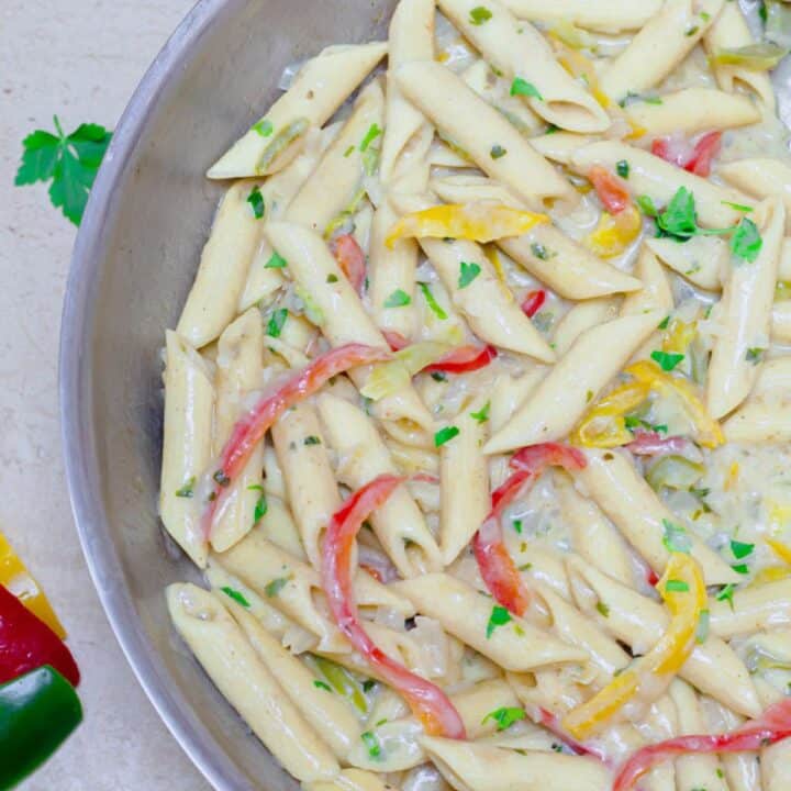Easy Vegetarian Rasta Pasta Recipe - Flavours Treat
