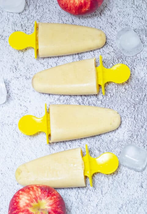 3 Ingredient Toddler Friendly Apple Popsicles - Flavours Treat