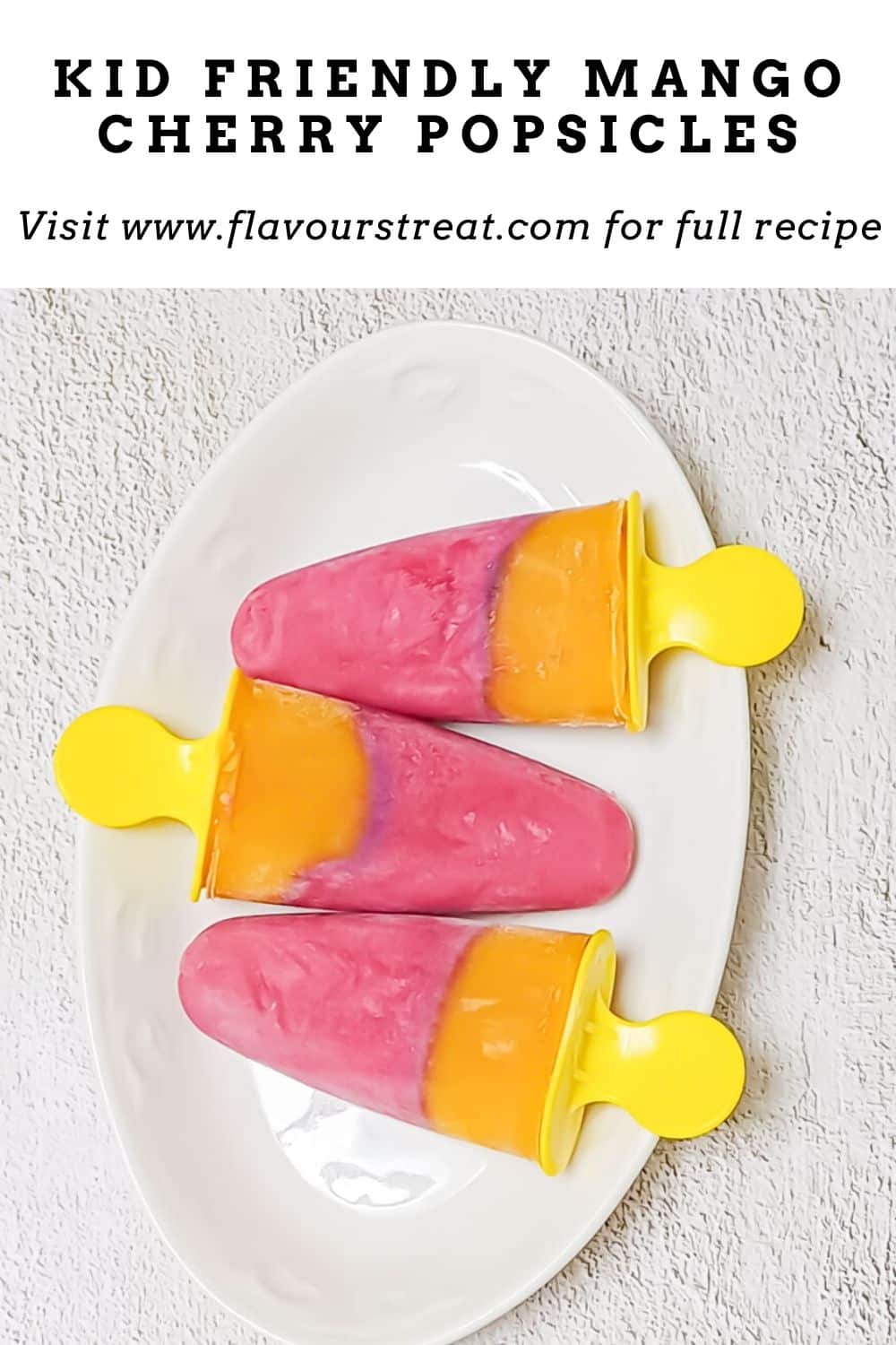 Mango Cherry Popsicles (Dairy Free Popsicles) - Flavours Treat
