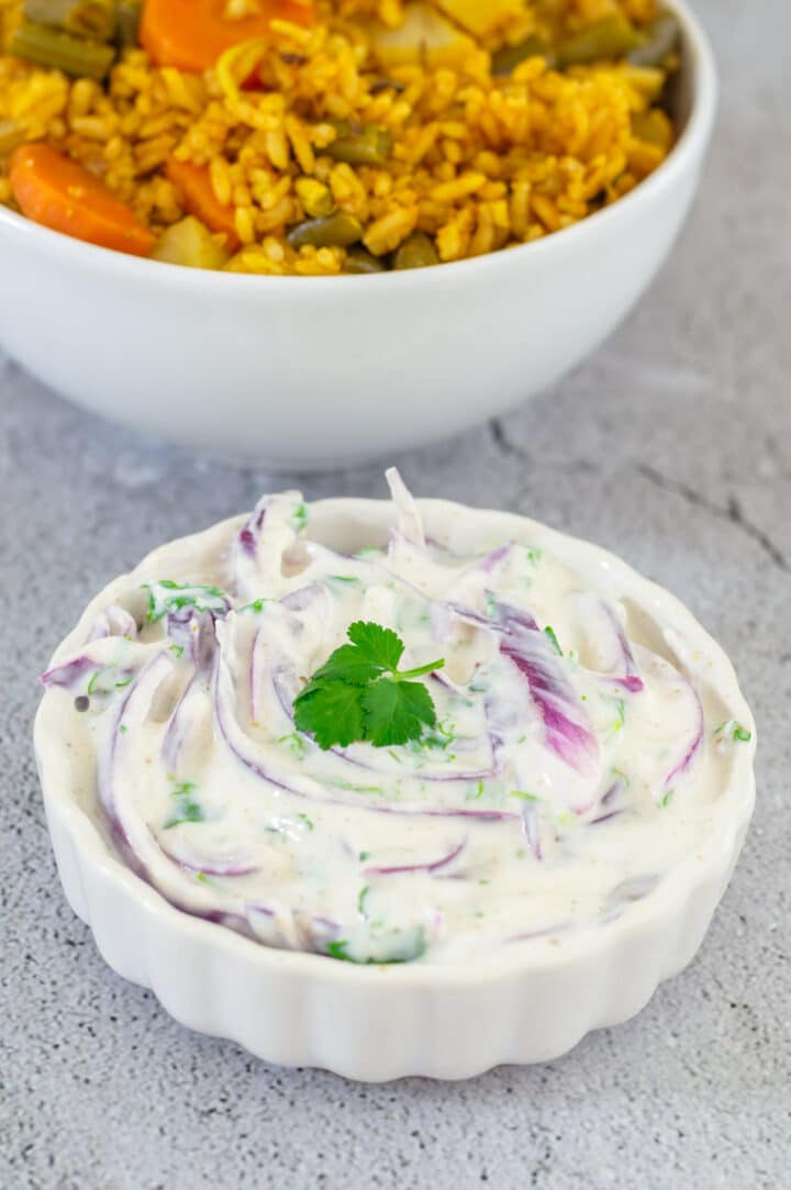 Easy 5 Minute Onion Raita - Flavours Treat