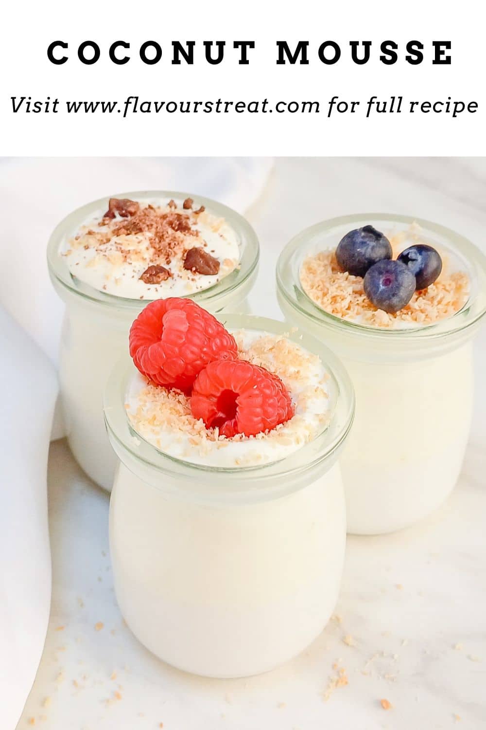 Coconut Milk Mousse (Eggless and Gelatinfree) - Flavours Treat