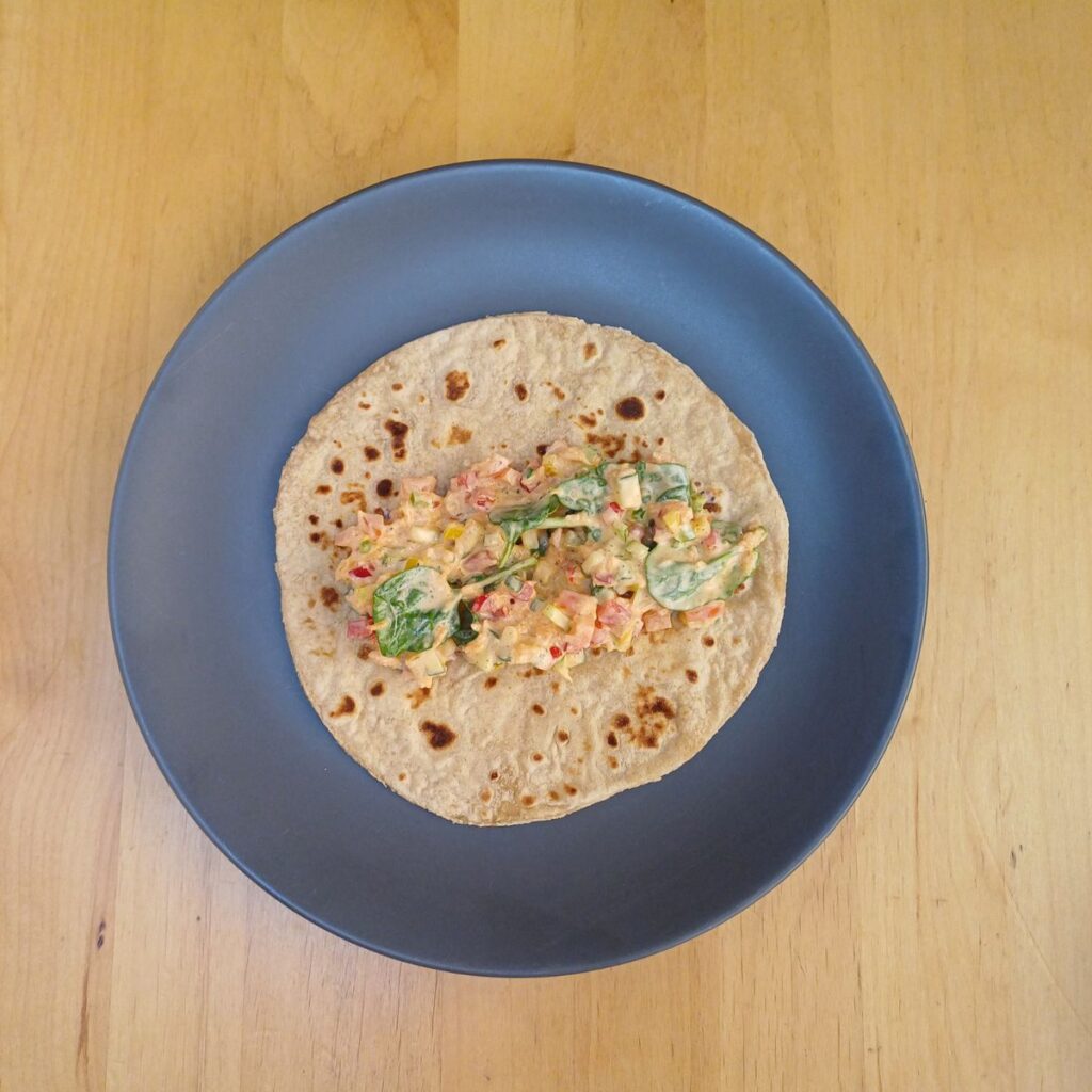 Spicy Yogurt Vegetable Wrap - Flavours Treat