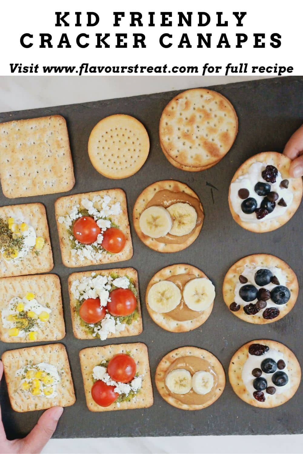 Kid Friendly Cracker Canapes - Flavours Treat