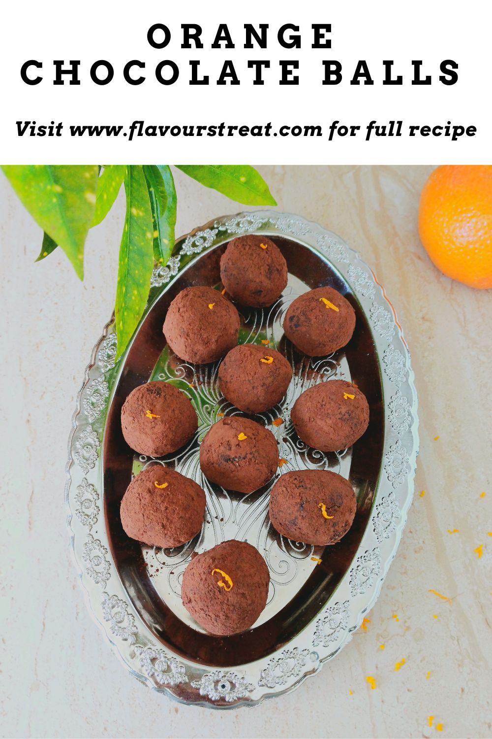 5 Ingredient Orange Chocolate Energy Balls - Flavours Treat