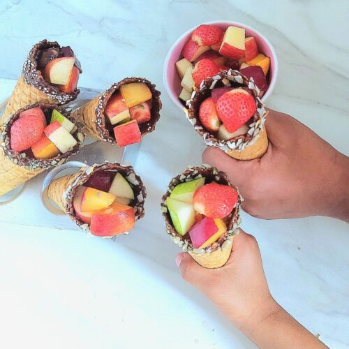 Chocolate Dipped Fruit Cones - Flavours Treat