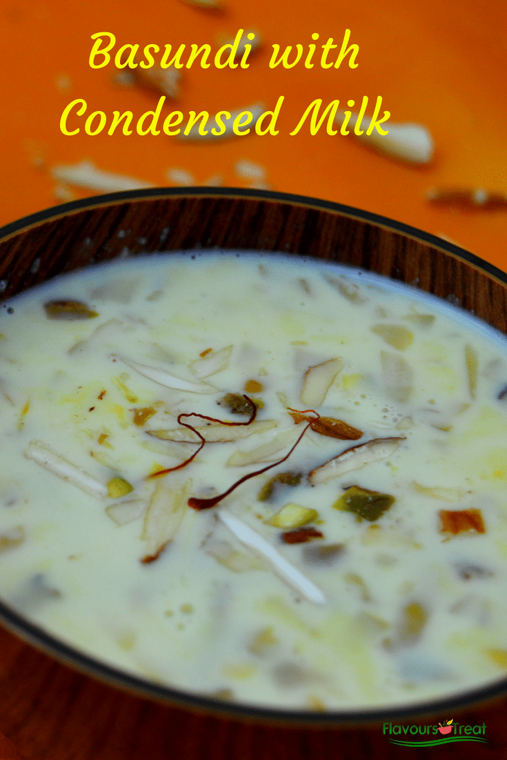 Basundi with condensed milk (Quick basundi with video) - Flavors Treat